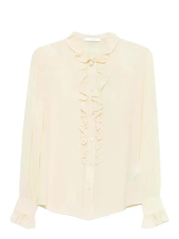Vivetta Ruffled Silk Blouse - Neutrals