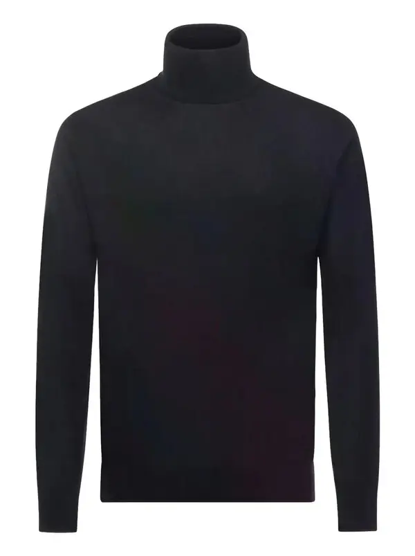 Alpha Studio Turtleneck Long-sleeve Sweater - Black