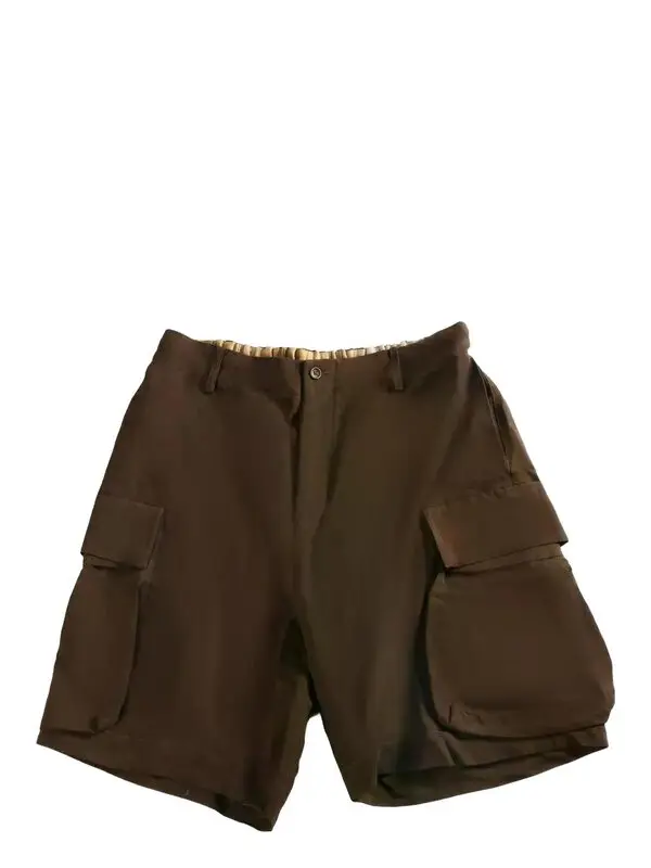 UMA WANG Drawstring Cargo Shorts - Brown