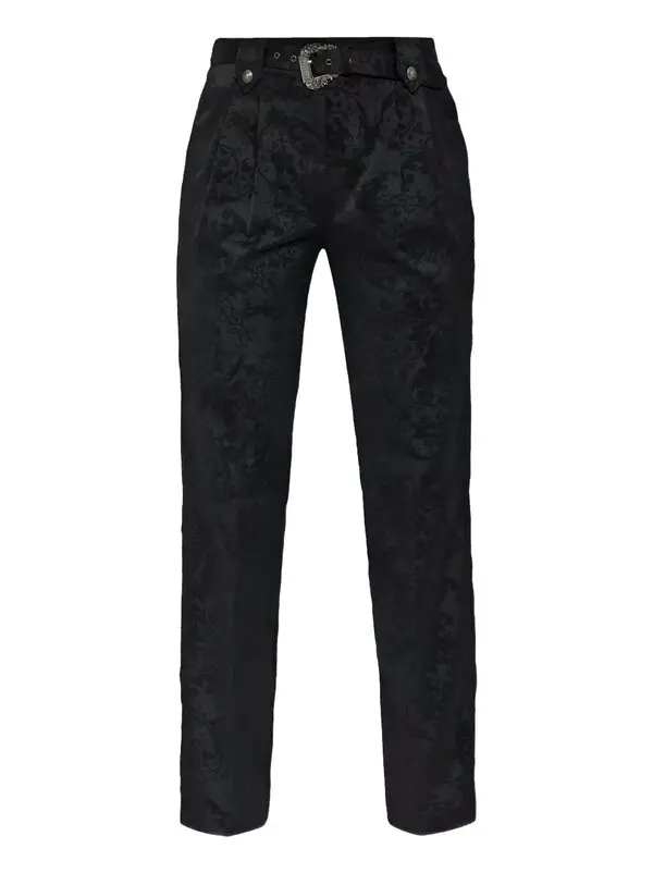 Versace Damask Pattern Trousers - Black