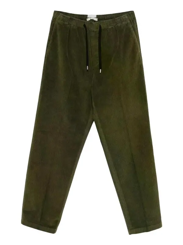 CELLAR DOOR Drawstring Corduroy Trousers - Green