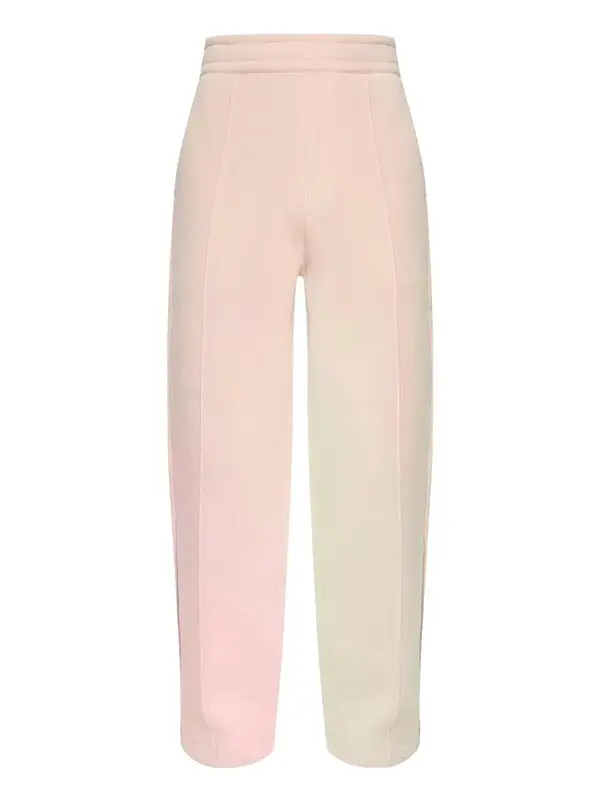 Ami Heart-embroidered Side-seam Sweatpants - Pink