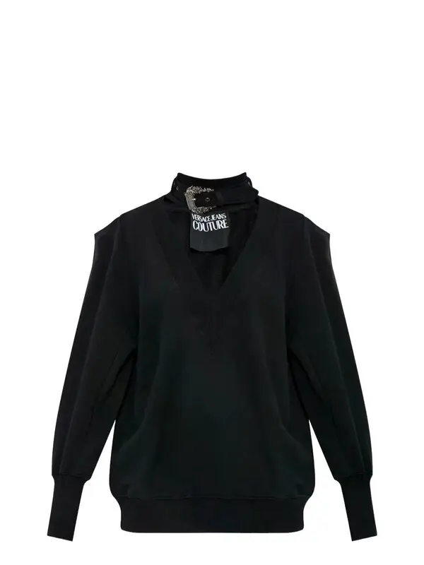 Versace Buckle-embellished Sweatshirt - Black