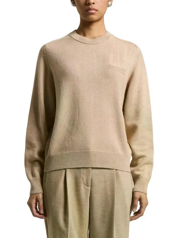 Peserico Embroidered Crew-neck Sweater - Neutrals