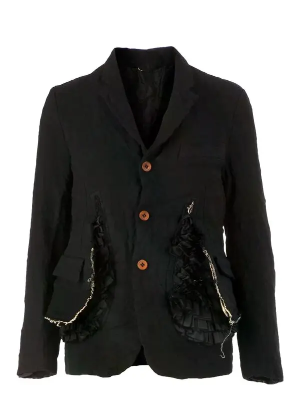 Comme Des Garçons Ruffle-detailed Jacket - Black