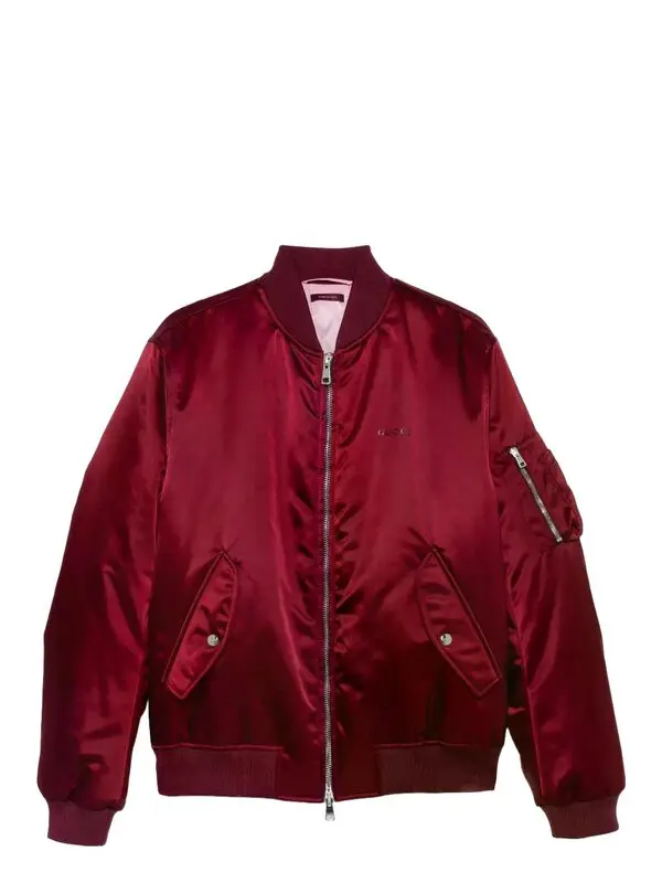 Gucci Satin Bomber Jacket - Red
