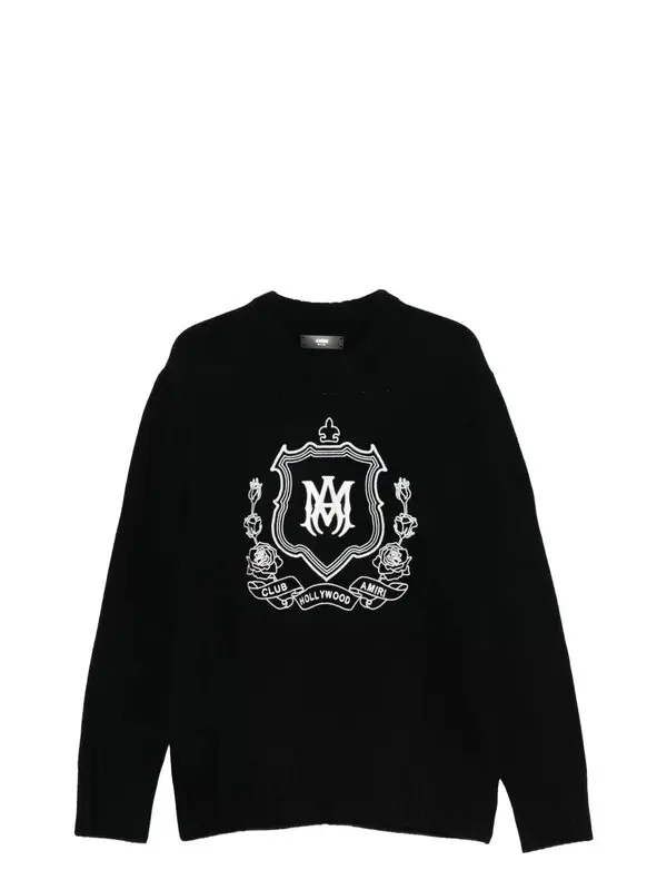 Amiri Crest-print Sweatshirt - Black