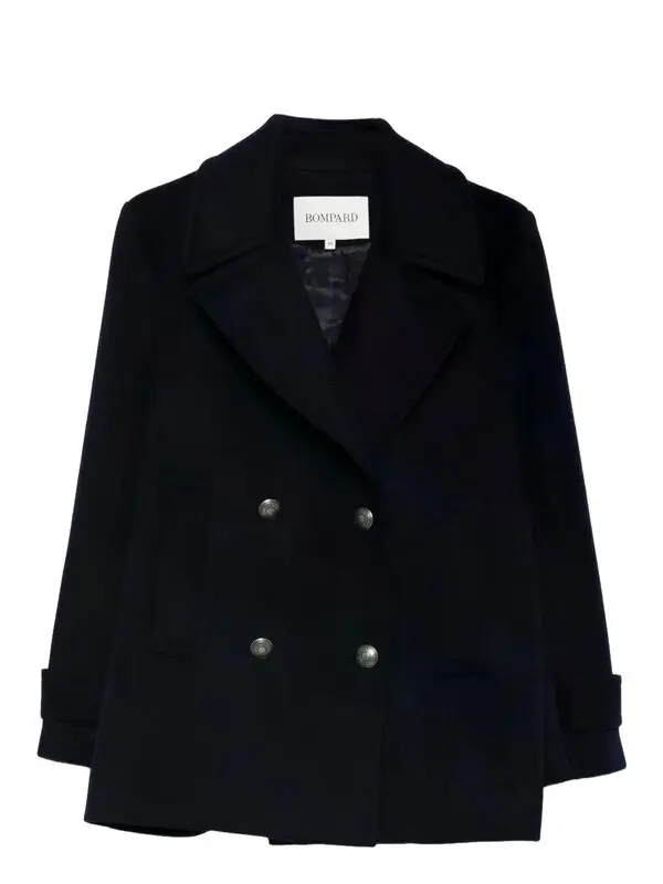 Eric Bompard Double-breasted Notched-lapel Coat - Blue