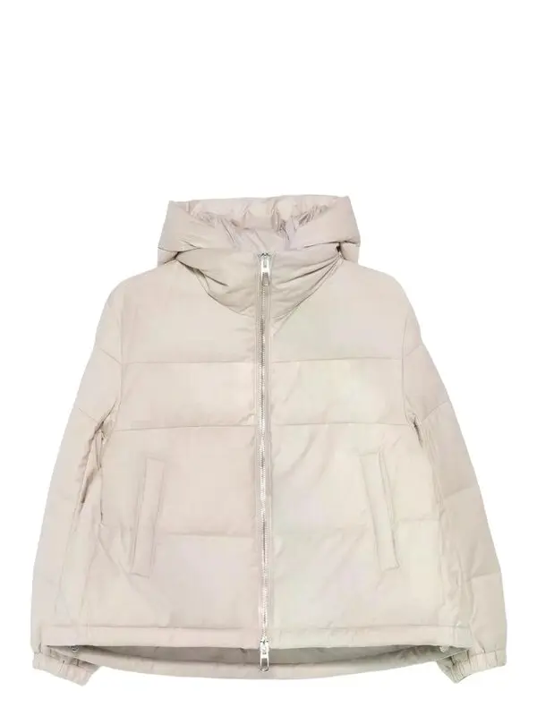 DUNO Quilted Hooded Jacket - Neutrals