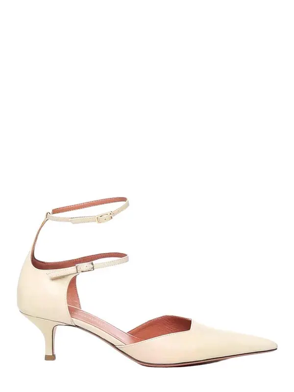 GIULIANO GALIANO 30mm Demi Double-strap Pointed Pumps - Neutrals