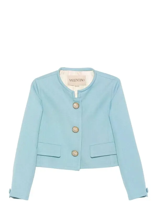Valentino Garavani Embellished Button Jacket - Blue
