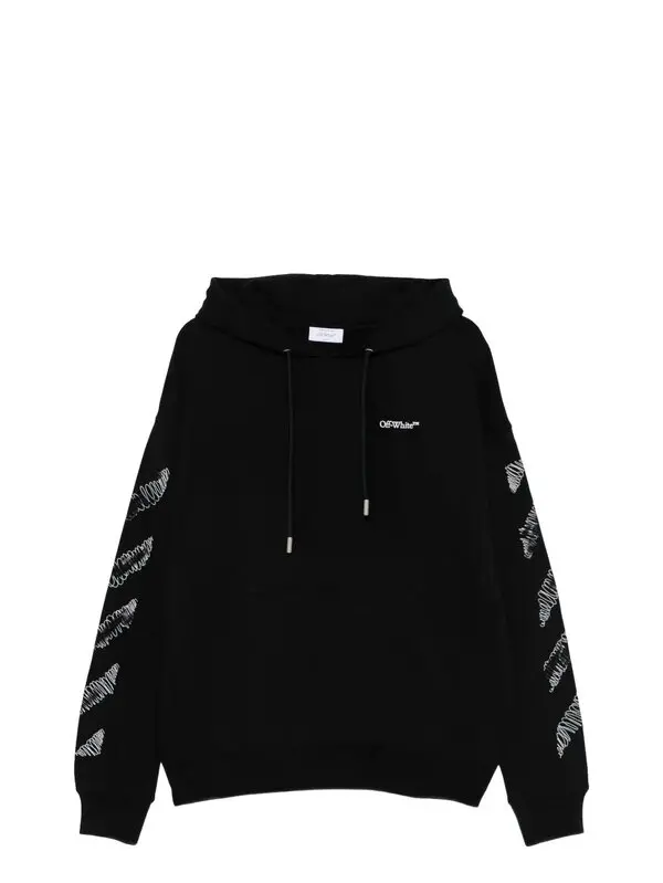 Off-White Arrow Sleeves Hoodie - Black