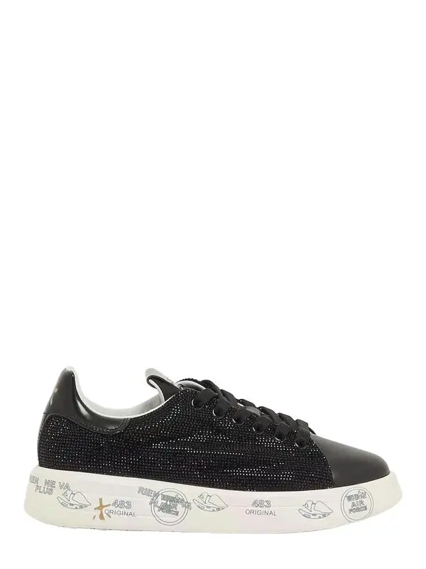 Premiata Crystal-embellished Sneakers - Black