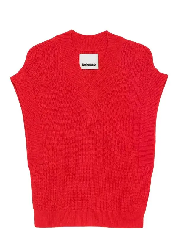 BELLEROSE V-neck Vest - Red