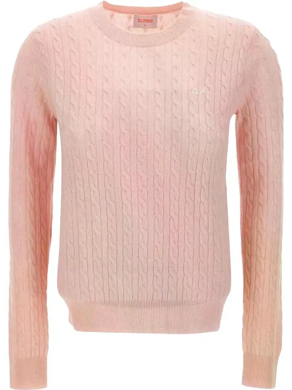 SUN 68 Cable-knit Sweater - Pink