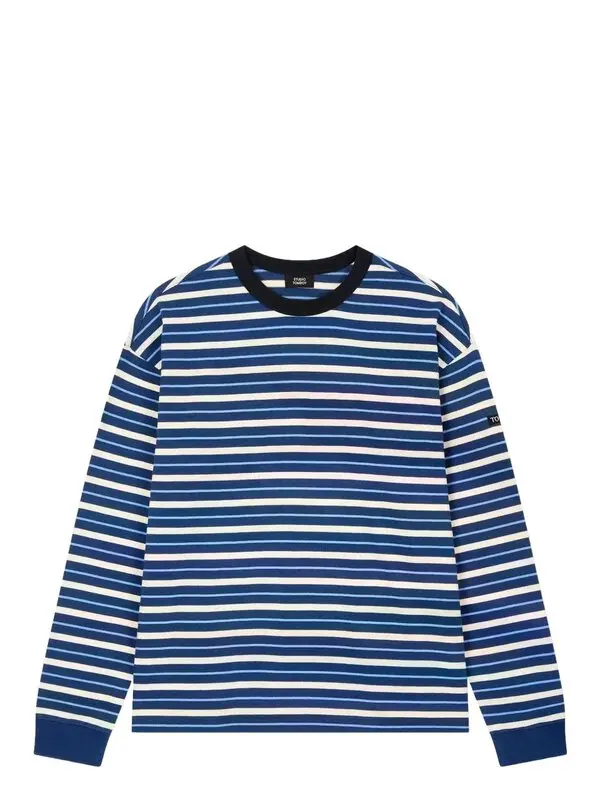 STUDIO TOMBOY Striped Long-sleeved T-shirt - Blue