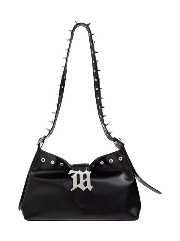 MISBHV Studded Logo-detail Shoulder Bag - Black