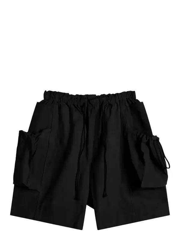 STORY MFG. Elasticated-waist Cargo Shorts - Black