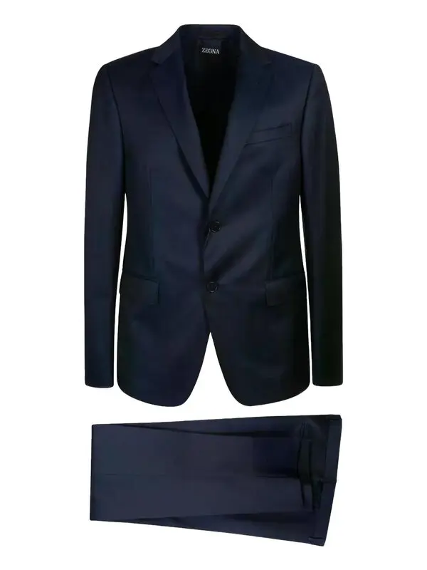 Zegna Two-button Wool Single-breasted Suit - Blue