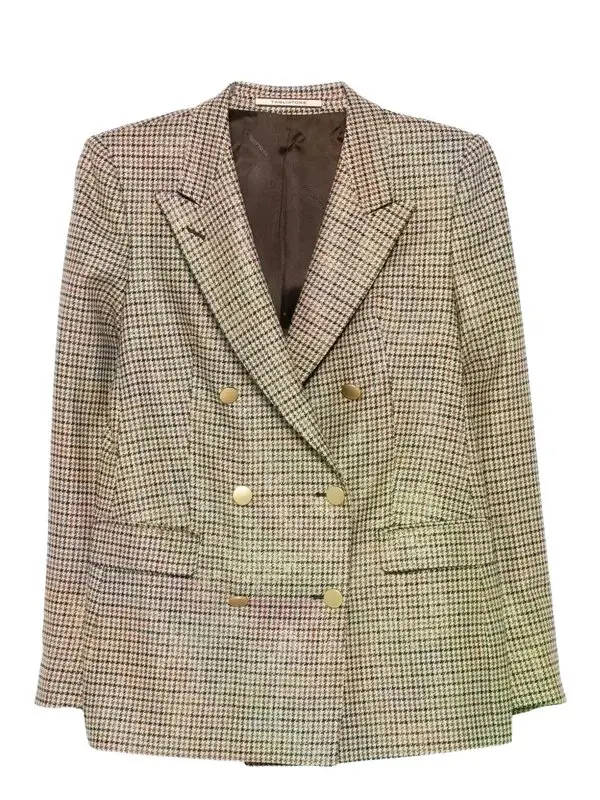 Tagliatore Houndstooth Double-breasted Blazer - Neutrals