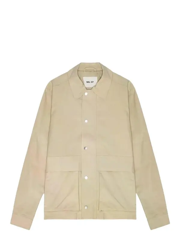 Nn07 Paulo Press-stud Overshirt - Neutrals