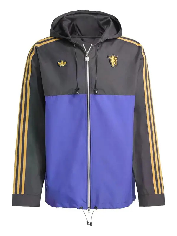Adidas Manchester United Fc Terrace Icons Hooded Jacket - Black