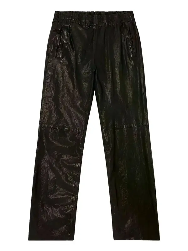 Diesel Leather Trousers - Black