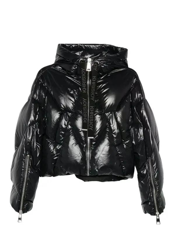 Khrisjoy Quilted Hooded Puffer Jacket - Black