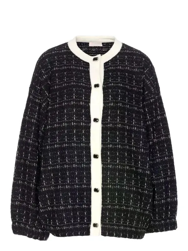 Liu Jo Jewel-button Tweed Jacket - Black