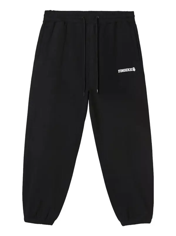 FINGERCROXX Logo Cuffed Trousers - Black