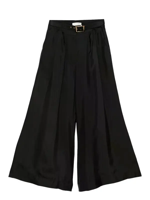 Zimmermann Pleated Belted Trousers - Black