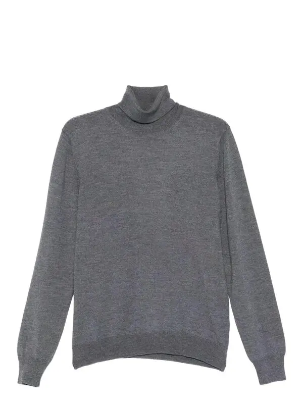 Tagliatore Turtleneck Wool Sweater - Grey
