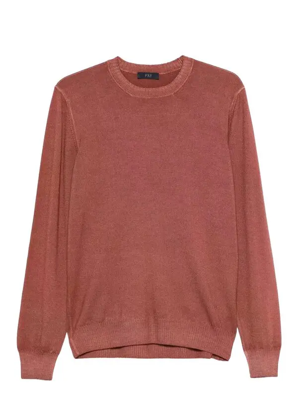 FAY Round-neck Sweater - Brown