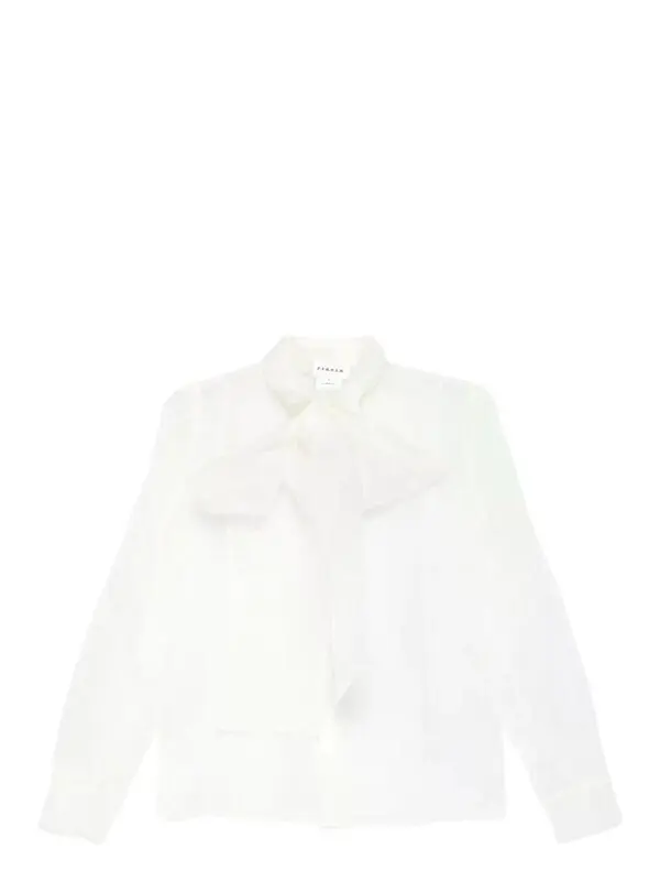 P.a.r.o.s.h Bow-tie Long-sleeve Blouse - White