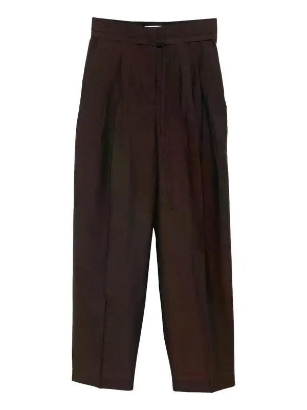 Christian Wijnants Pleated Panel Trousers - Brown