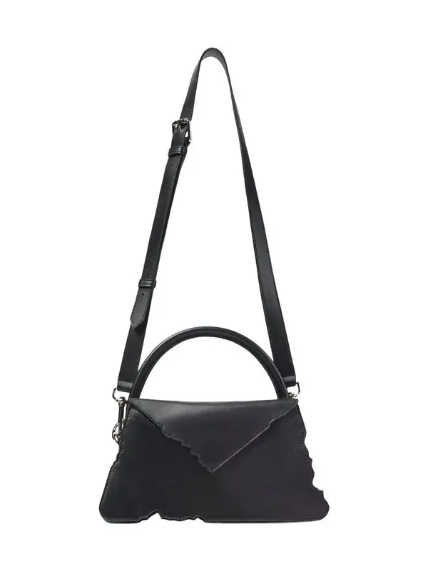 Camper Scalloped-edge Top-handle Bag - Black