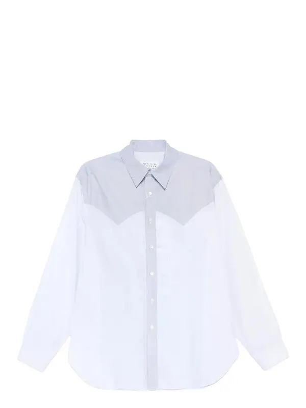 MAISON MARGIELA Two-tone Yoke Shirt - Blue