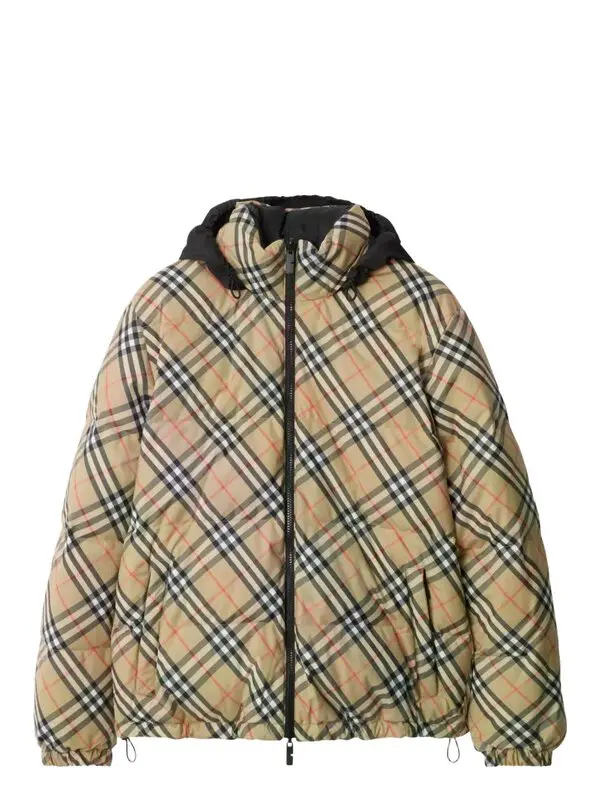 Burberry Reversible Check Puffer Jacket - Neutrals