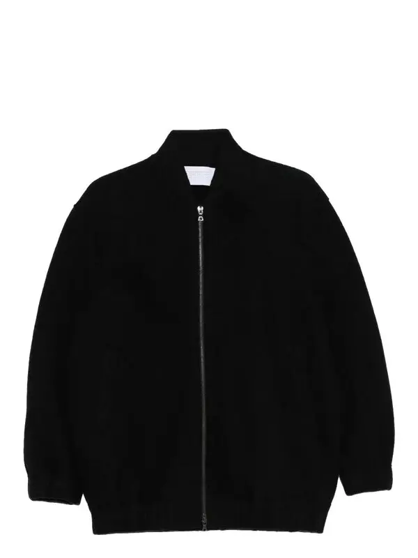 Harris Wharf London Zip-front Balloon-sleeve Jacket - Black
