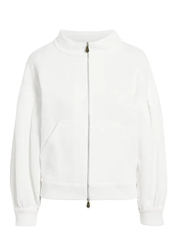 Max Mara Gastone Cotton-blend Jacquard Jacket - White