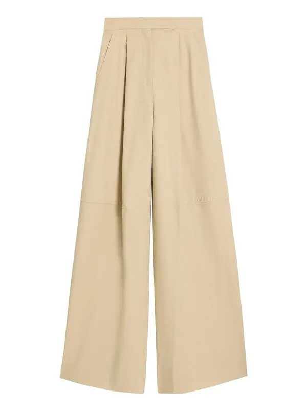 Max Mara Avoriaz Pleated Wide-leg Pants - Beige
