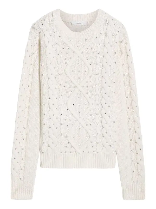 Max Mara Onde Cable-knit Sweater - Ivory
