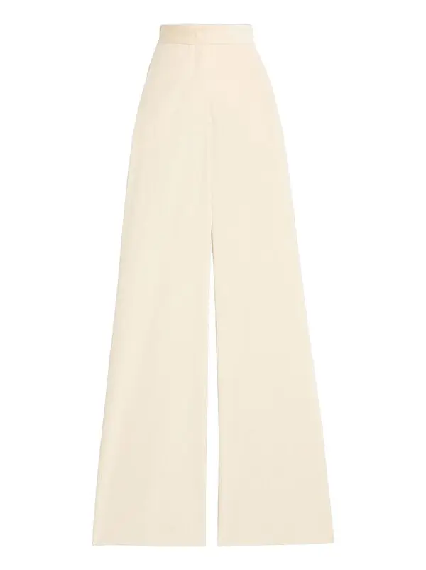 Max Mara Cotton-blend Corduroy Wide-leg Pants - Cream