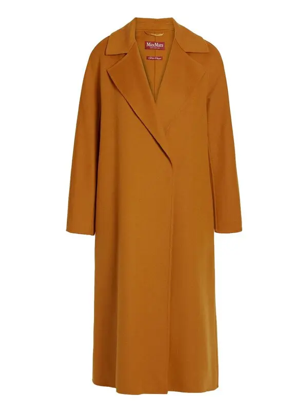 Max Mara Wool, Silk And Cashmere-blend Felt Coat - Marigold