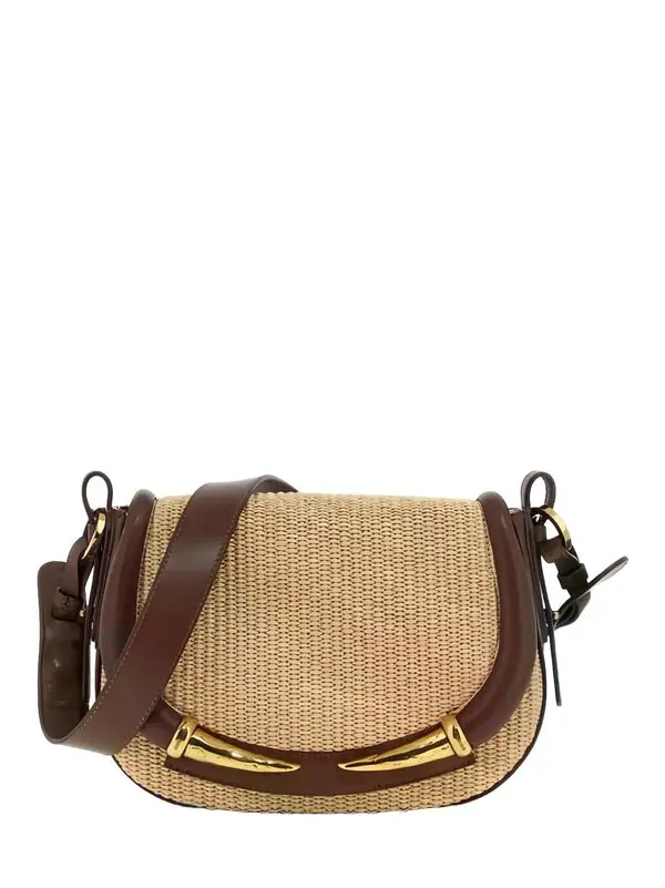 Roberto Cavalli Woven Shoulder Bag - Neutrals