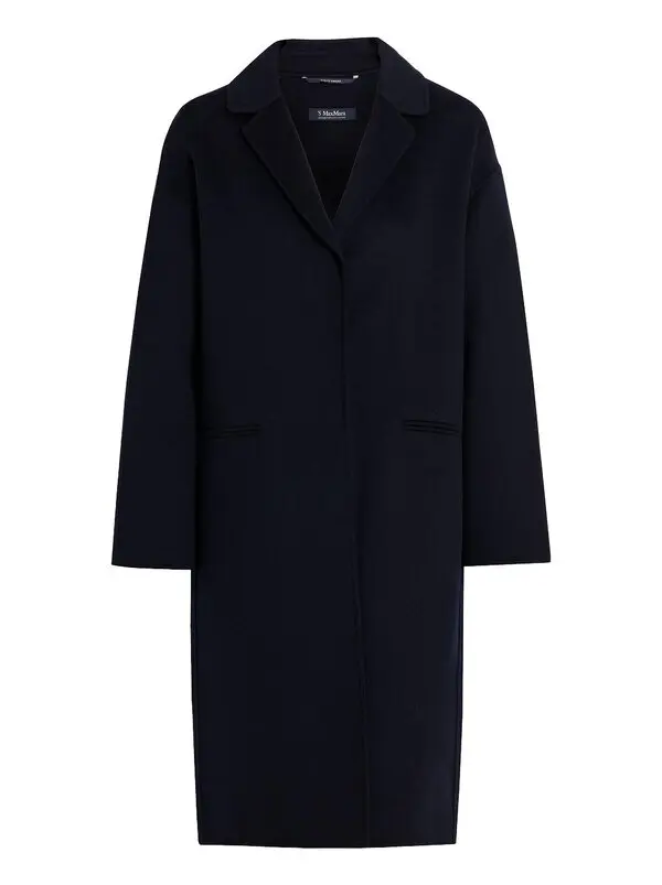 Max Mara Cecile Wool-felt Coat - Midnight Blue