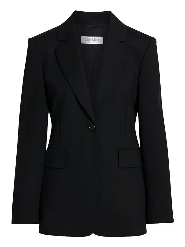Max Mara Serio Wool-blend Jersey Blazer - Black