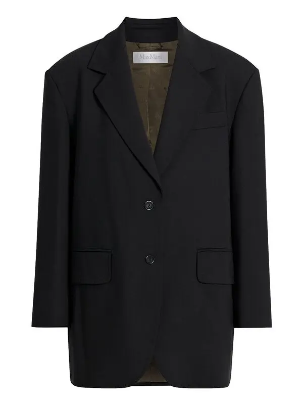 Max Mara Wool-blend Blazer - Black