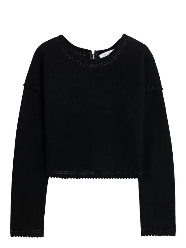 Max Mara Wool And Cashmere-blend Sweater - Black