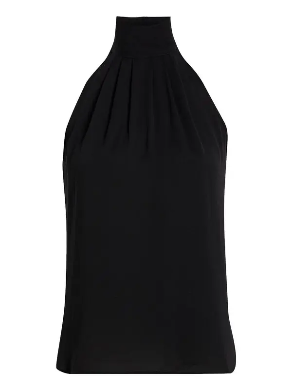 Max Mara Memore Silk Crepe De Chine Top - Black